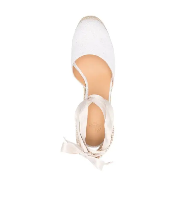 CastaÑer Carina Espadrille Wedges With Bow Detailing - Nude