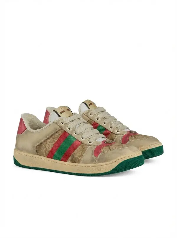 Gucci Gg Canvas Round Toe Sneakers