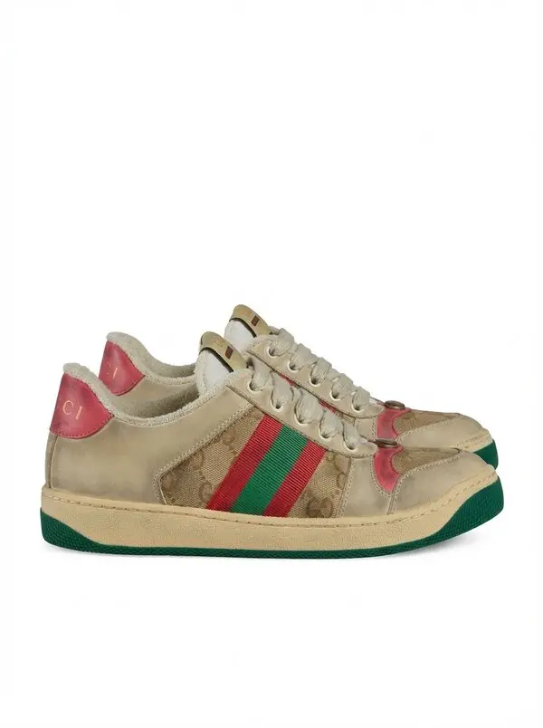Gucci Gg Canvas Round Toe Sneakers
