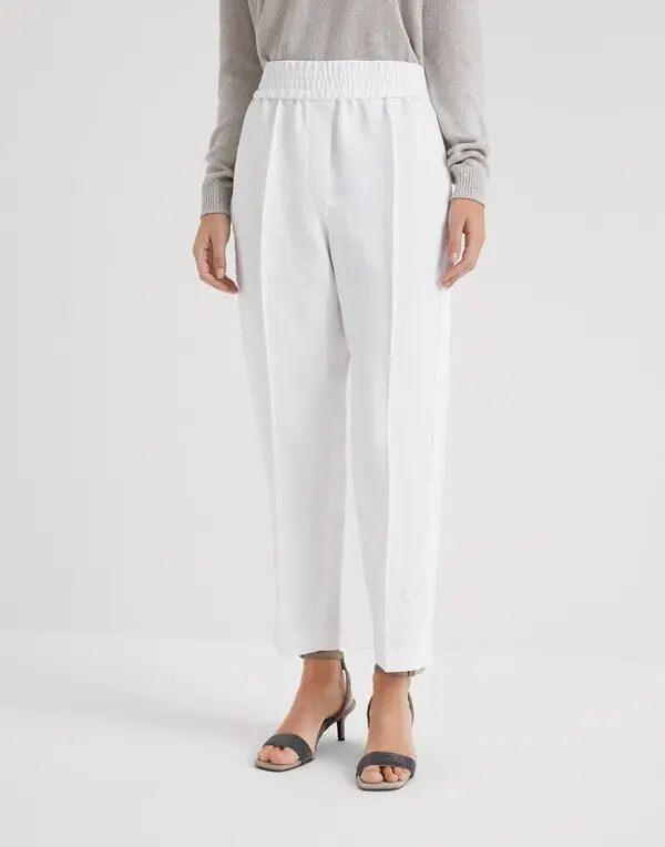 Brunello Cucinelli Cropped Tapered-leg Trousers