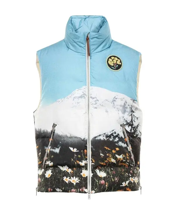 JIL SANDER Landscape Print Down Vest