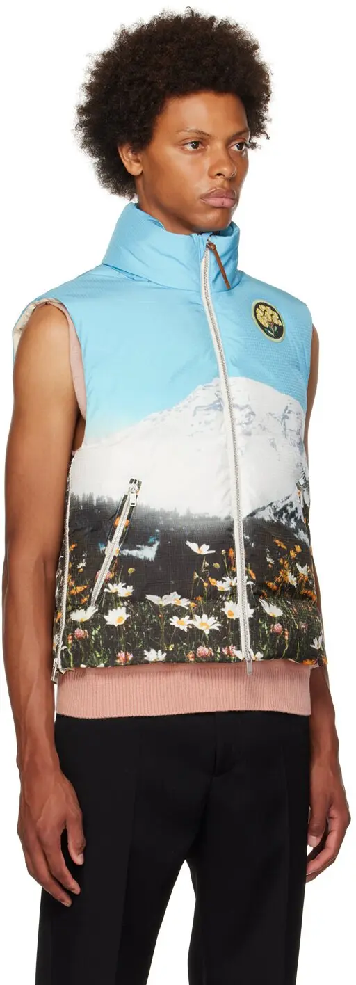 JIL SANDER Landscape Print Down Vest