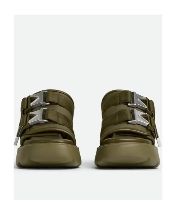 Bottega Veneta Padded Tech Sandals With Decorative Buckle