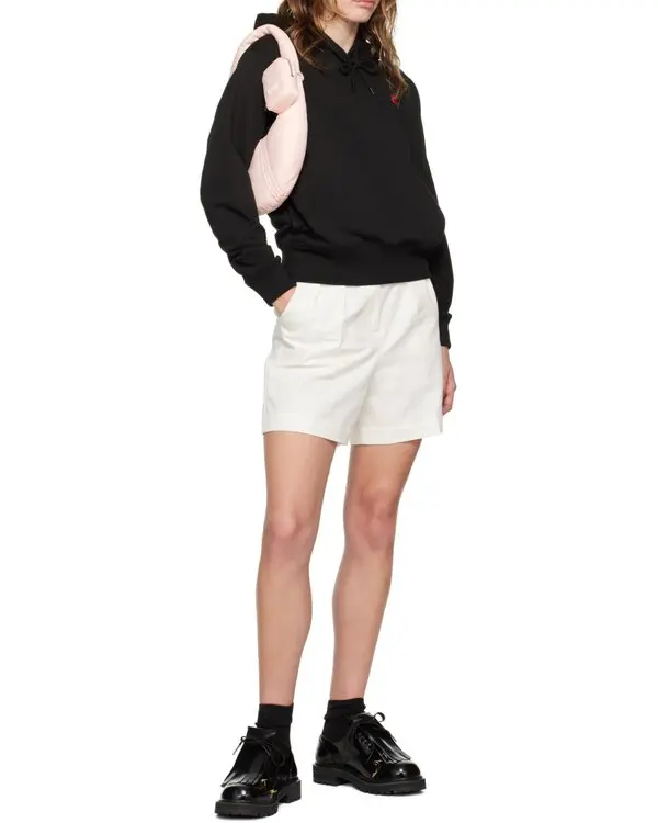 Kenzo Logo Embroidered Drawstring Hoodie - Black