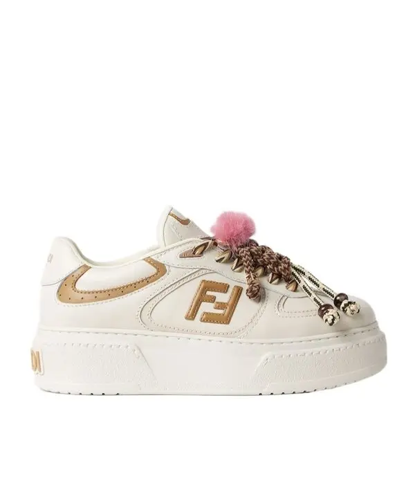 Fendi Match Low Top Sneakers - White