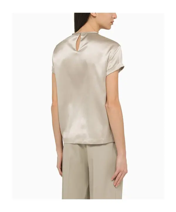 Brunello Cucinelli Short Sleeve T-shirt With Contrast Collar