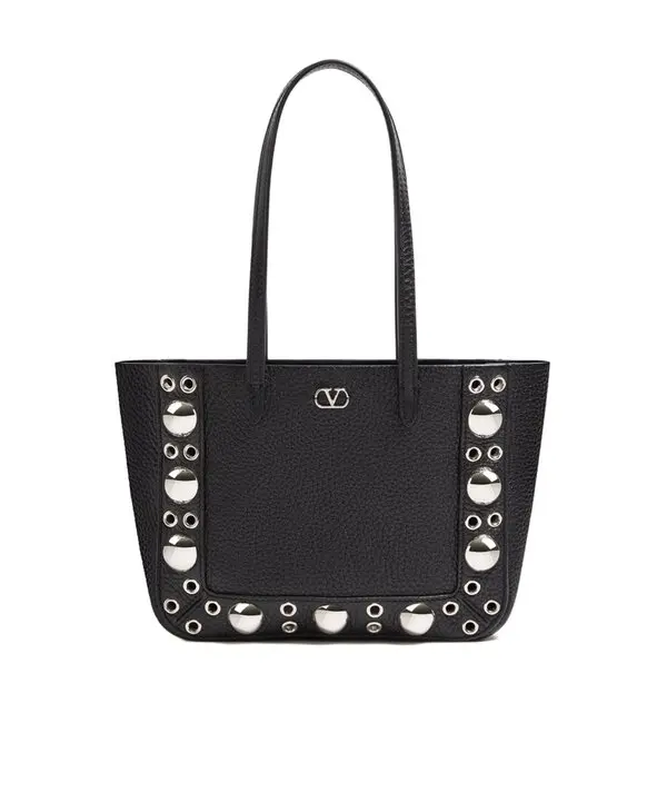 Valentino Garavani Vlogo Plaque Eyelet Detailed Shoulder Bag