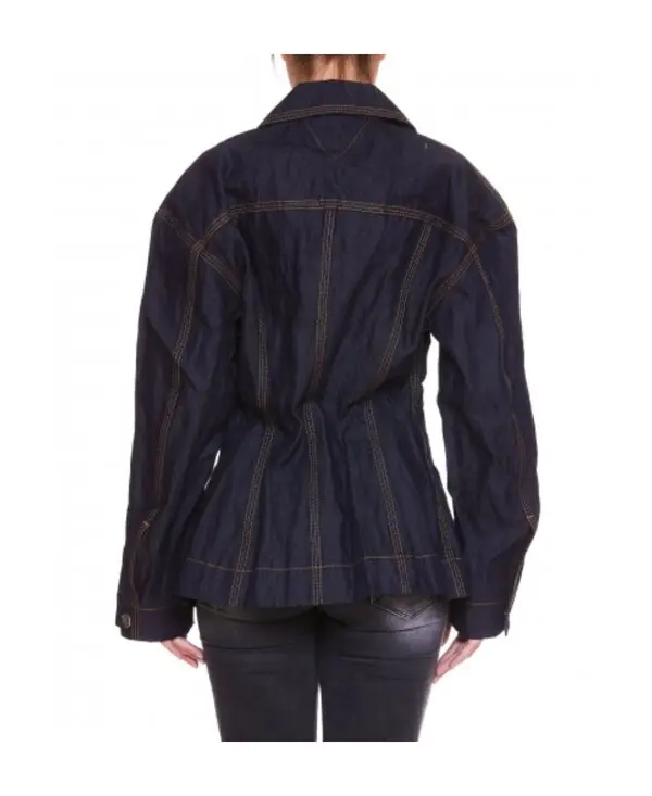 Bottega Veneta Crinkled Denim Jacket - Blue