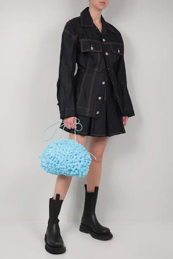 Bottega Veneta Crinkled Denim Jacket