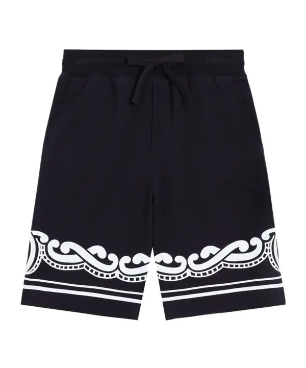 Dolce & Gabbana Logo Print Track Shorts - Black