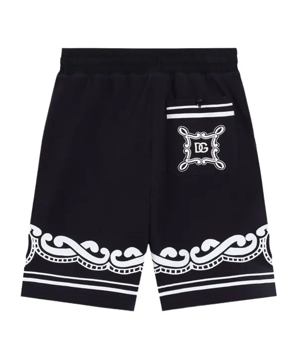Dolce & Gabbana Logo Print Track Shorts - Black