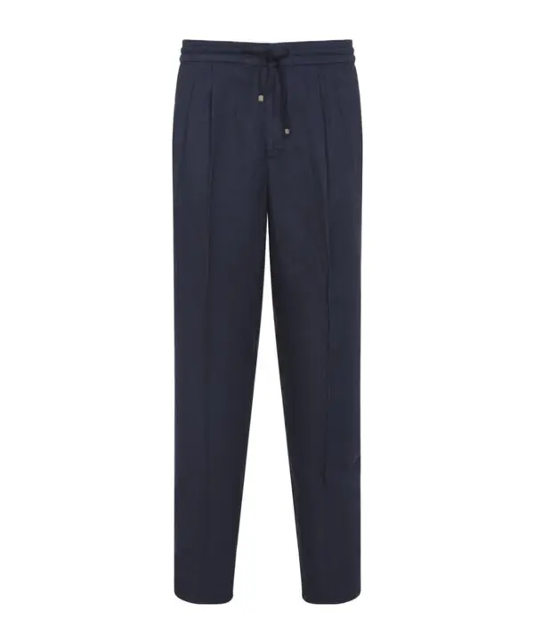 Brunello Cucinelli Drawstring Tapered Trousers - Black