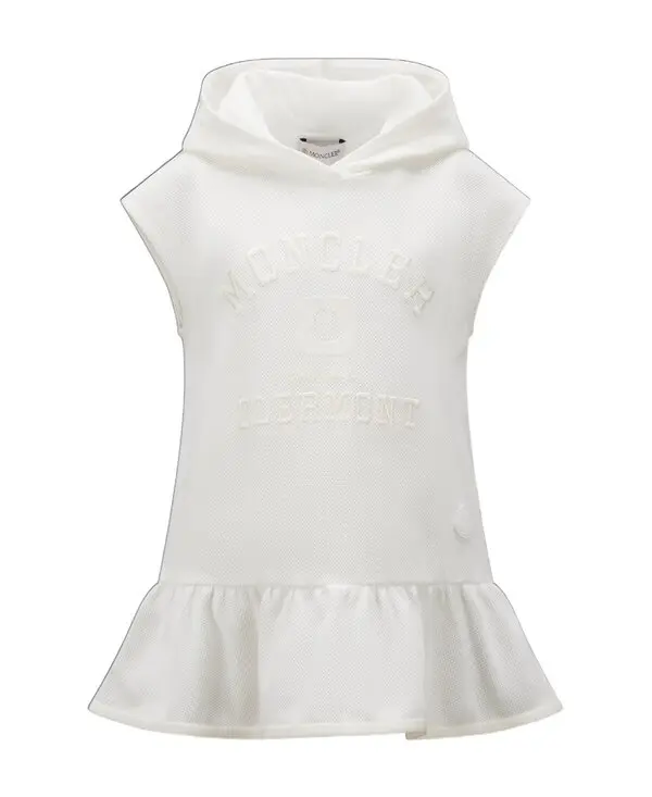 Moncler Sleeveless Hooded Dress - White