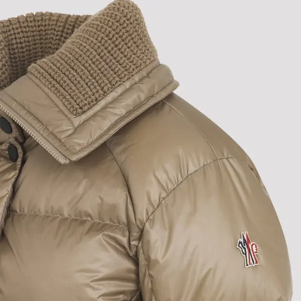 Moncler Bataillouse Padded Jacket With Belt - Light Brown
