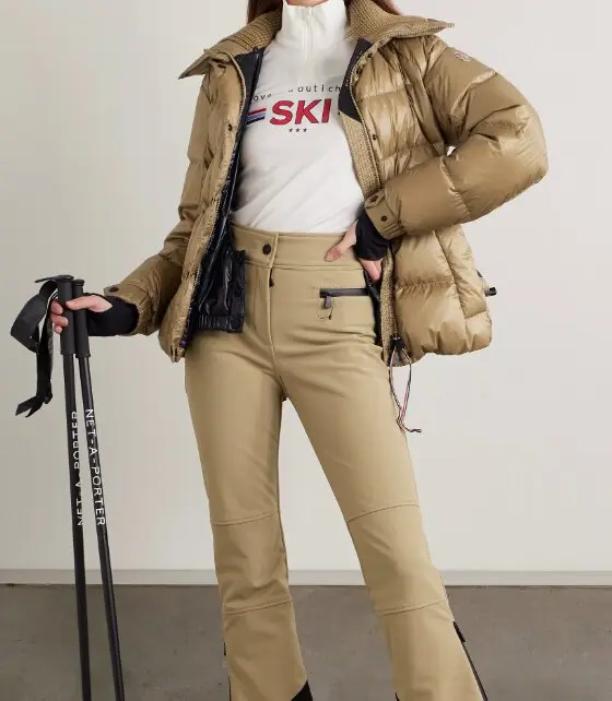 Moncler Bataillouse Padded Jacket With Belt - Light Brown
