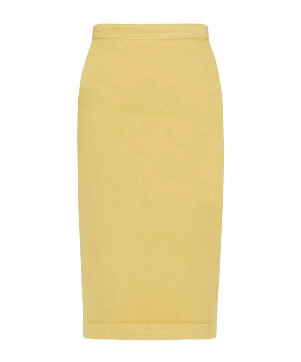 Max Mara High Waisted Midi Skirt - Mustard Yellow