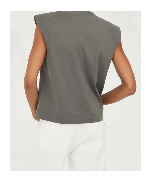 Brunello Cucinelli Monili Chain Cotton Tank Top