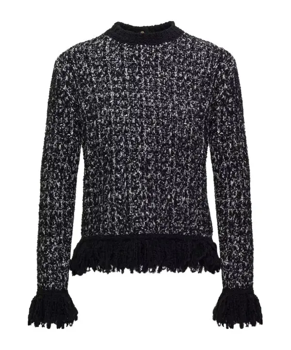 Moncler Fringe-trim Wool Blend Sweater