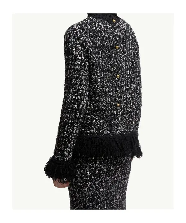 Moncler Fringe-trim Wool Blend Sweater
