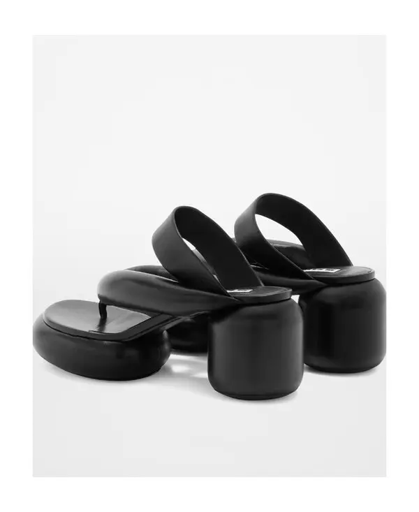 JIL SANDER Padded-strap Leather Heeled Sandals