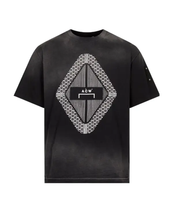 A-COLD-WALL* Gradient Logo Printed Crewneck T-shirt - Black