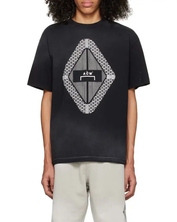 A-COLD-WALL* Gradient Logo Printed Crewneck T-shirt - Black