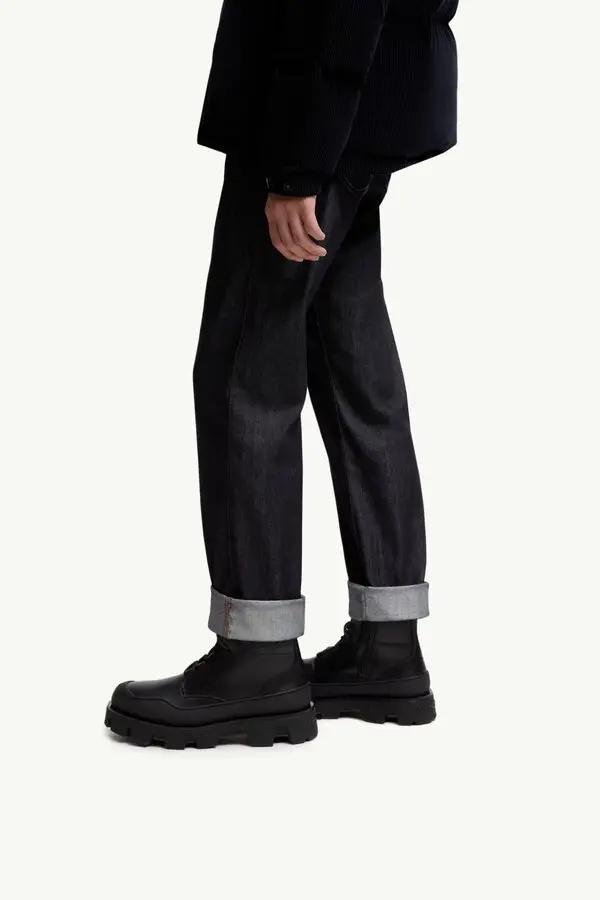 Moncler Peak Path Leather Lace-up Combat Boots