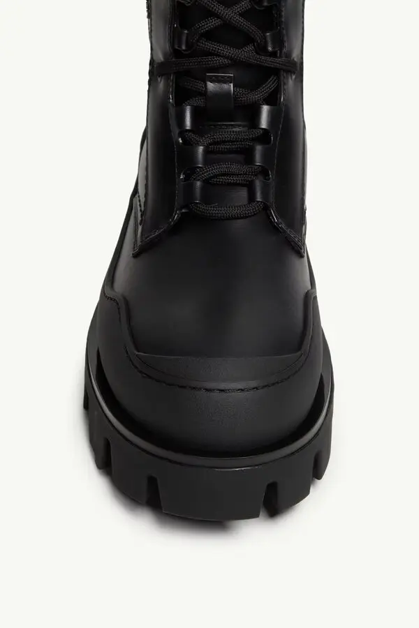 Moncler Peak Path Leather Lace-up Combat Boots