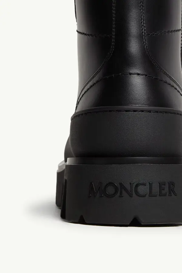 Moncler Peak Path Leather Lace-up Combat Boots
