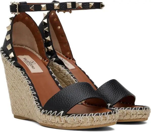 Valentino Garavani Double Rockstud Wedge Sandals