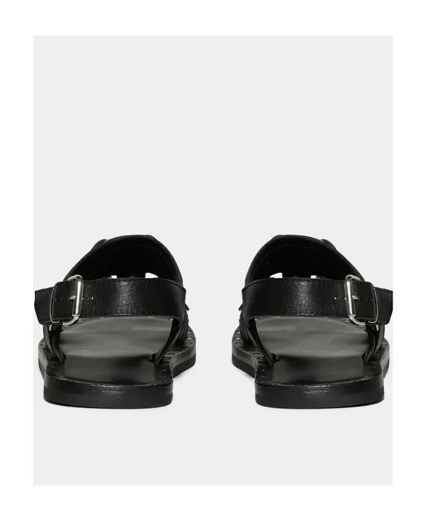Dsquared2 Studded Calf-leather Flat Sandals