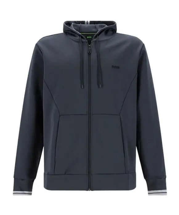 Hugo Boss Zip-up Drawstring Hoodie
