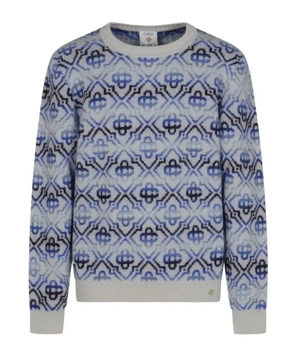 Casablanca Monogram Knit Jumper - Gray