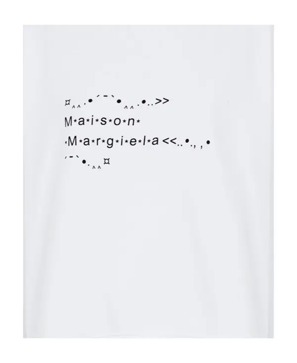 MAISON MARGIELA Logo Printed Crewneck Sweatshirt - White