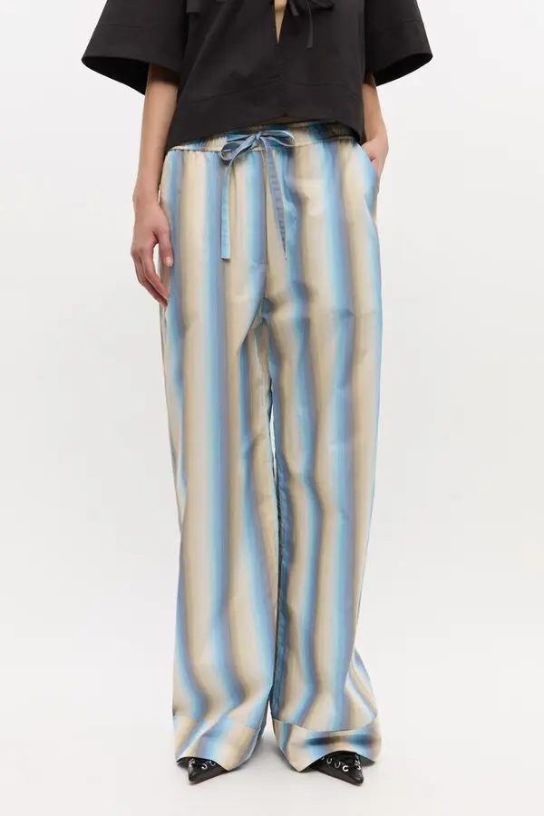 GANNI Ombre Stripe Elasticated Waistband Trousers - No