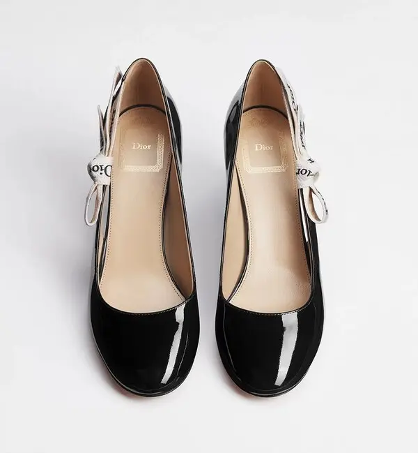 Dior Round Toe Block Heel Pumps