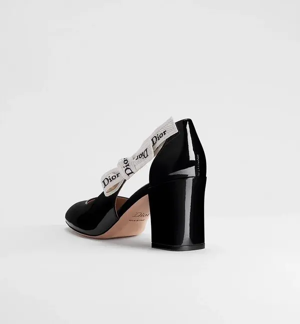 Dior Round Toe Block Heel Pumps