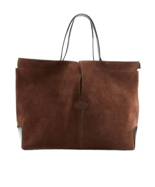 TOD'S Medium Suede Tote Bag - Brown