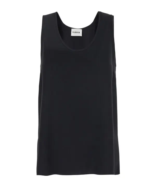 P.a.r.o.s.h Crewneck Sleeveless Tank Top - Black