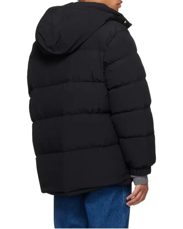 Maison Kitsuné Padded Hooded Long Sleeve Jacket - Black