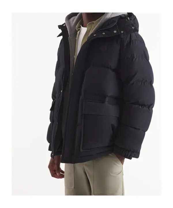 Maison Kitsuné Padded Hooded Long Sleeve Jacket - Black