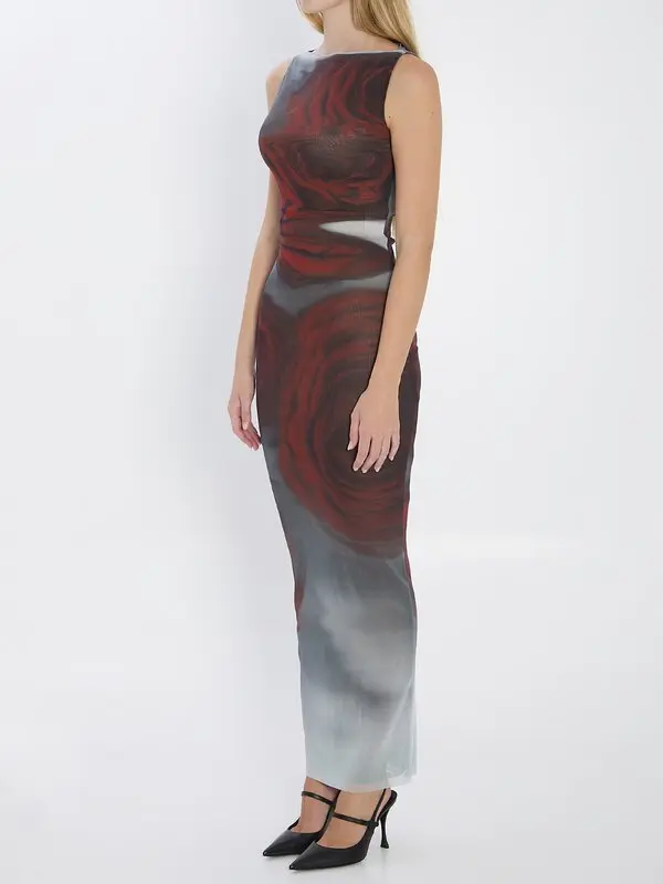 JEAN PAUL GAULTIER Sleeveless Maxi Dress With Rose Print