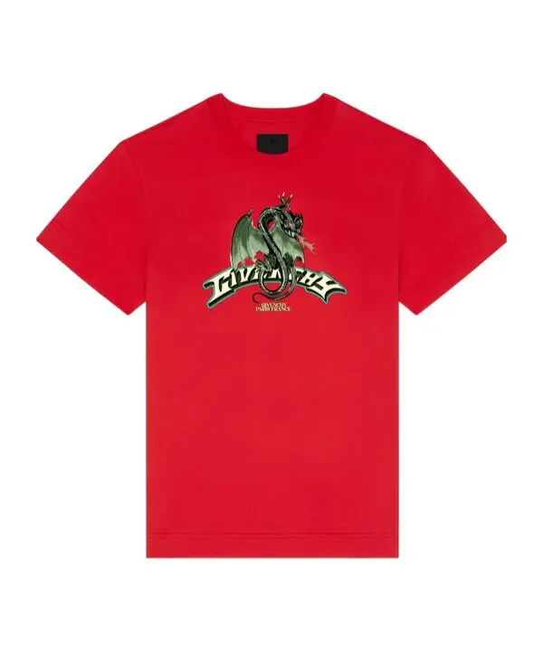 Givenchy Graphic Printed Crewneck T-shirt - Red
