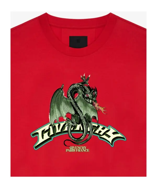 Givenchy Graphic Printed Crewneck T-shirt - Red
