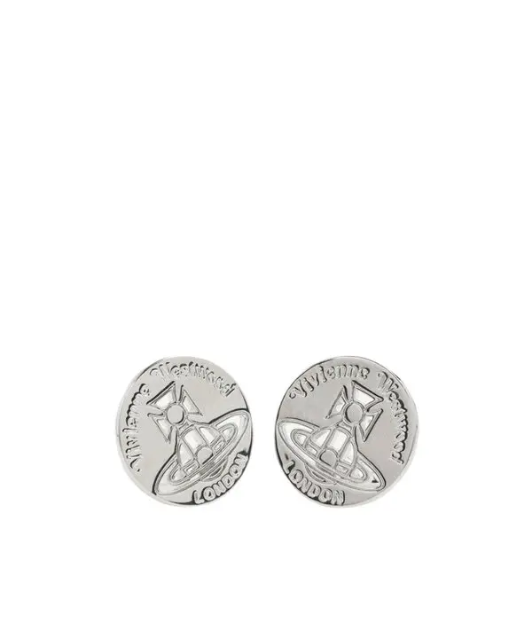 VIVIENNE WESTWOOD Logo Orb Earrings - Gray