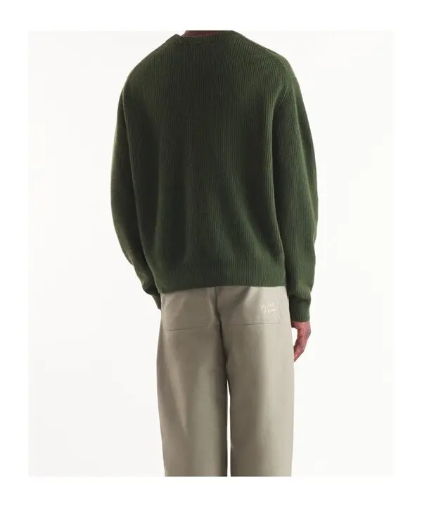 Maison Kitsuné Fox Patch Knitted Jumper - Ranger Green
