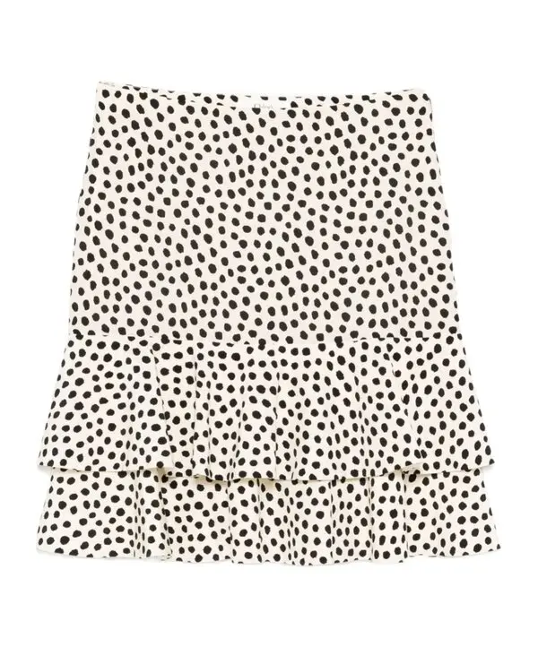 Chloé All-over Printed Ruffled Skirt - White