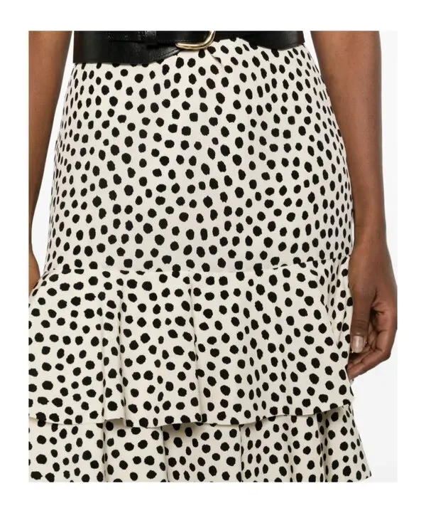 Chloé All-over Printed Ruffled Skirt - White