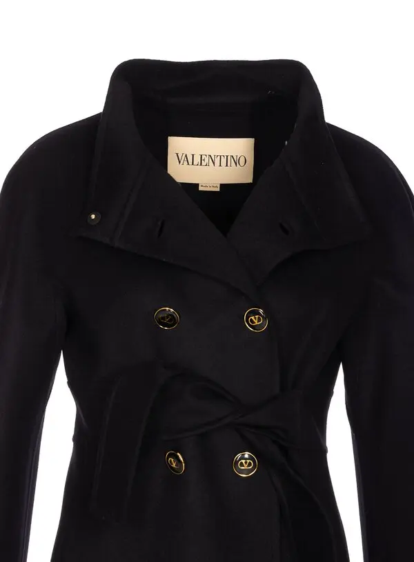 Valentino Garavani Double-breasted High Neck Coat