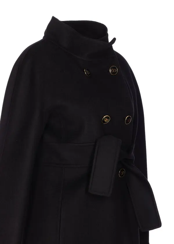 Valentino Garavani Double-breasted High Neck Coat